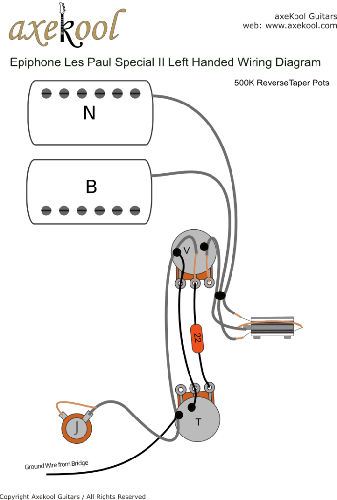 Epiphone Les Paul Special II Left Handed Wiring Diagram