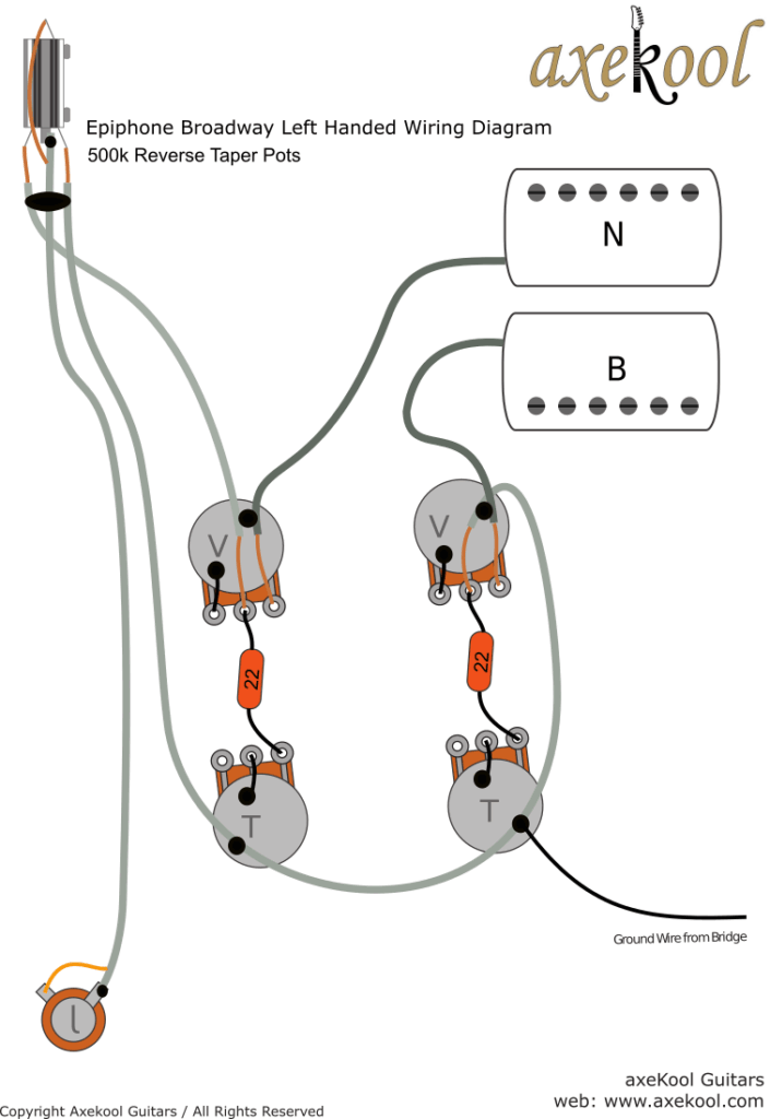 Epiphone Broadway Left Handed Wiring Diagram & Fitting Info