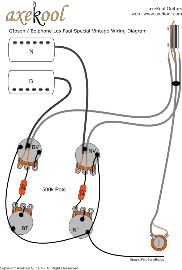 Gibson & Epiphone Les Paul Special Wiring Diagram & Fitting Info