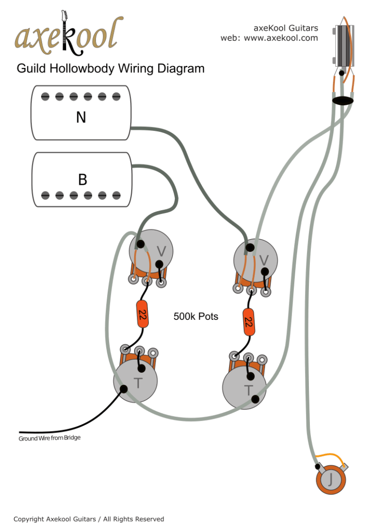 Guild Hollowbody Wiring Diagram & Fitting Instructions