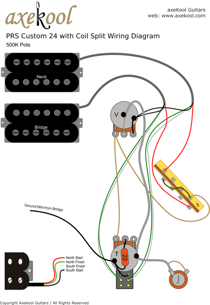 PRS Custom 24 with Coil Split Wiring Diagram & Fitting Instructions