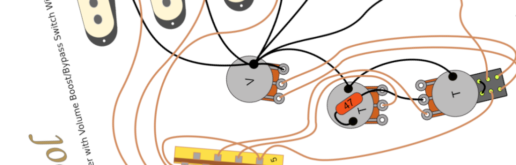 Fender Stratocaster Volume Boost/Bypass Switch Wiring Diagram