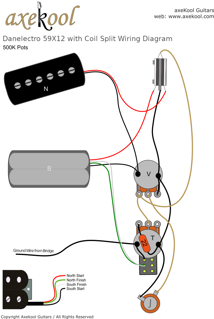 Danelectro 59X12 Coil Split Wiring Diagram & Fitting Instructions